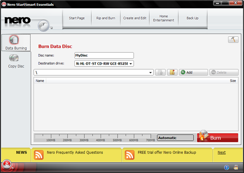 Nero releases a crappy, free burning program - Nero 9 Essentials